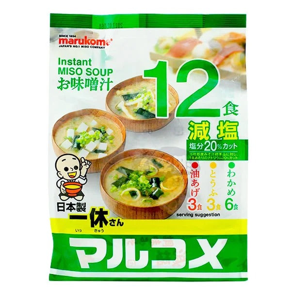 12 Soupes miso japonaises instantannées 258g Marukome – Asiamarché